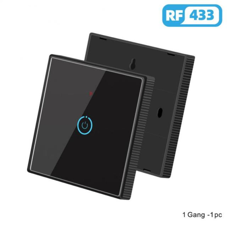 RF 433Mhz 1 Button Glass Type Remote Black Price in Bangladesh
